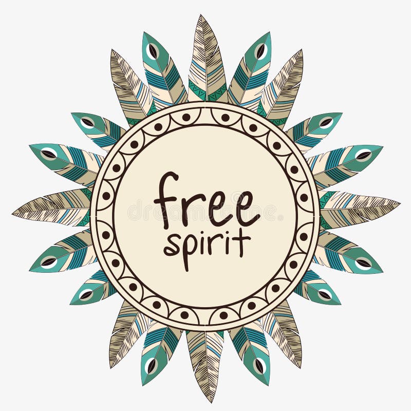 Free spirit boho style stock vector. Illustration of hippie - 85456126