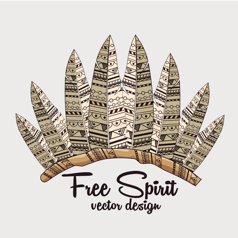 Free spirit boho style stock vector. Illustration of american - 85456178