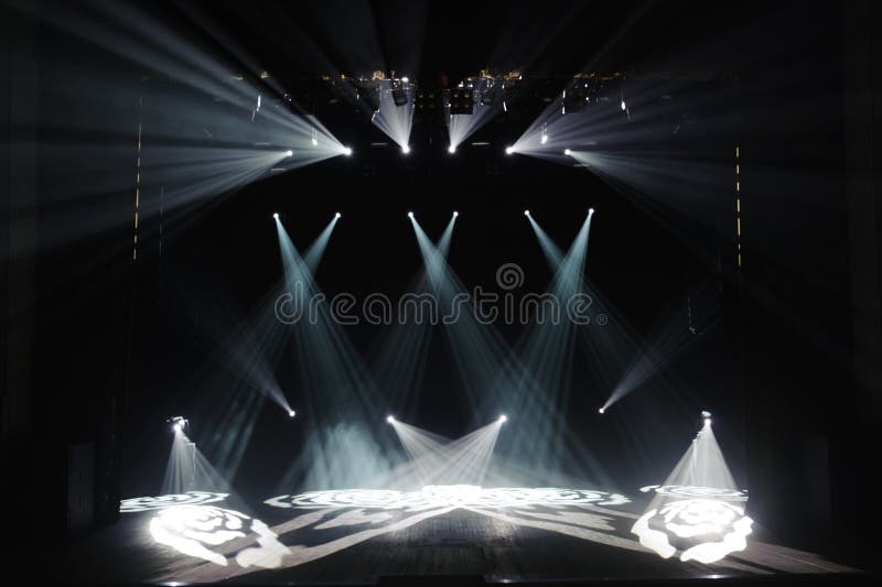 Free Stage with Lights, Lighting Devices. Night Show. Stock Photo ...