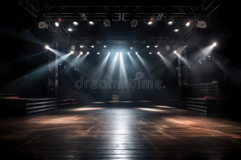 Free Stage with Lights, Lighting Devices. Generative AI. Stock ...