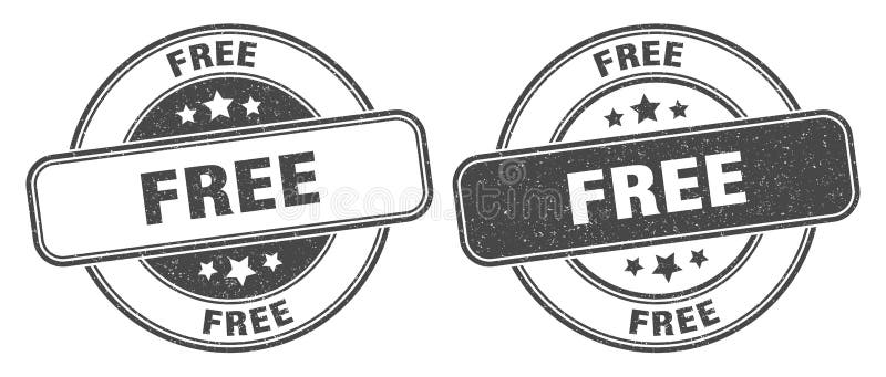 Free Stamp. Free Label. Round Grunge Sign Stock Vector - Illustration ...