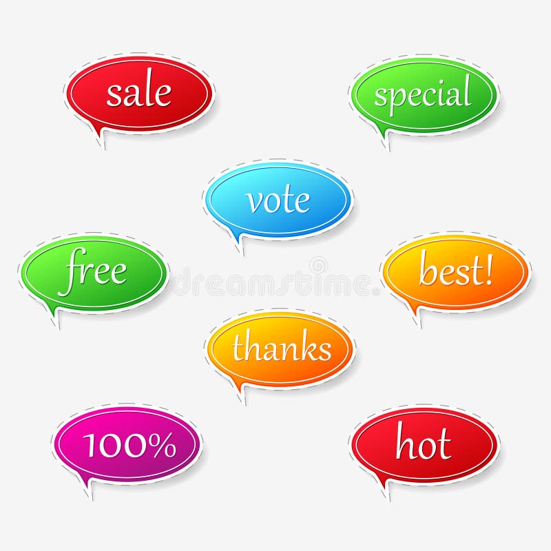 Free Sticker Labels Collection Stock Vector - Illustration of label ...