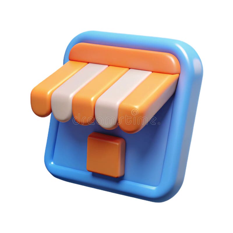 Free Store 3D Icon stock illustration. Illustration of creative - 359120793