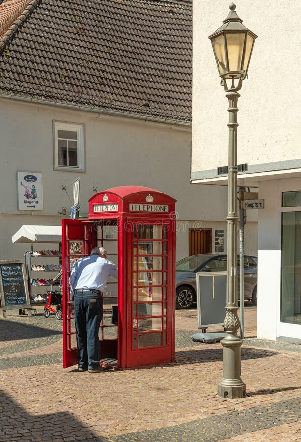 A Free Street Library in an Old Red Telephone Booth Editorial Stock ...