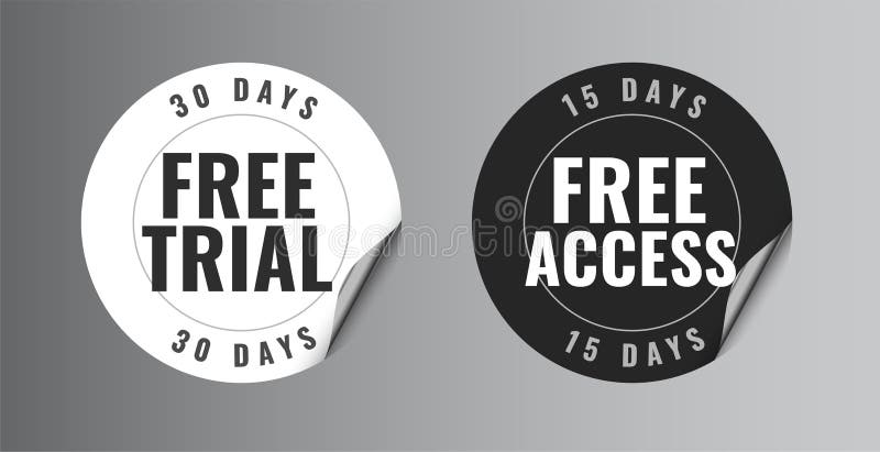 Free Trial Labels Vector Stock Illustrations – 73 Free Trial Labels ...