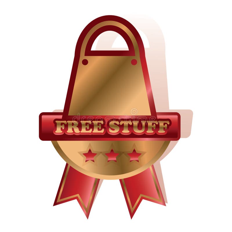 Free Stuff Label. Vector Illustration Decorative Design Stock Vector ...