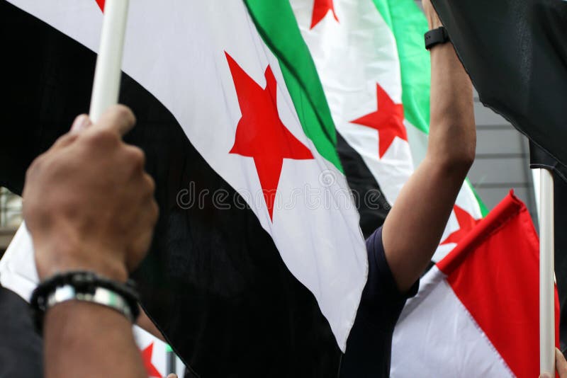 Free Syria, Syrian flags stock image. Image of horizontal - 35280187