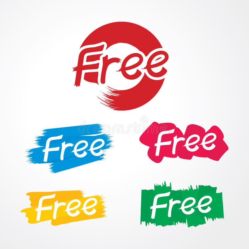 Free Tag, Free Sign, Free Label Stock Vector - Illustration of shopping ...