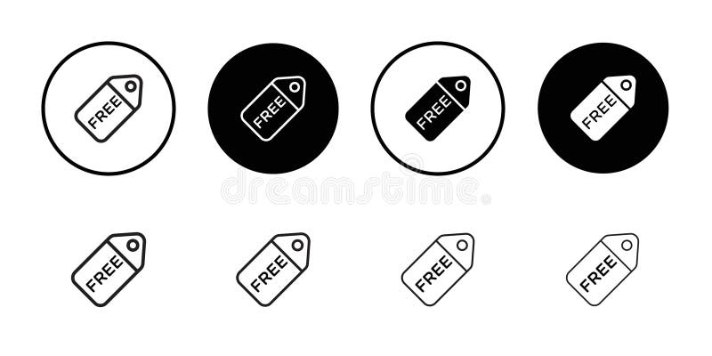 Free Tag Icon Flat Fill Set Collection Stock Vector - Illustration of ...