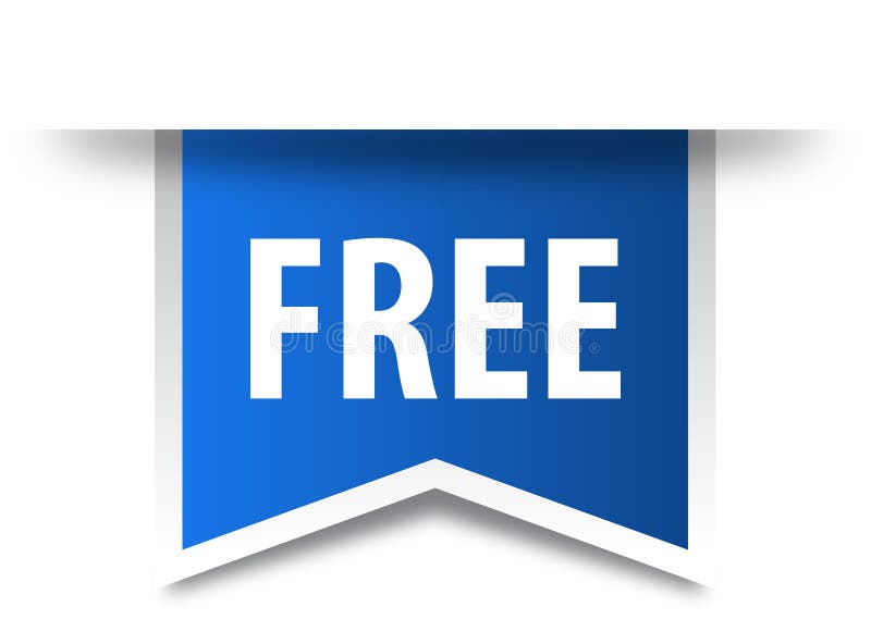 Free tag label blue stock vector. Illustration of gifted - 120633769