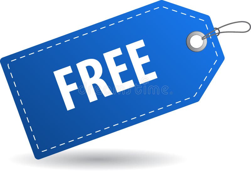 Free tag label blue stock vector. Illustration of costomer - 120633956