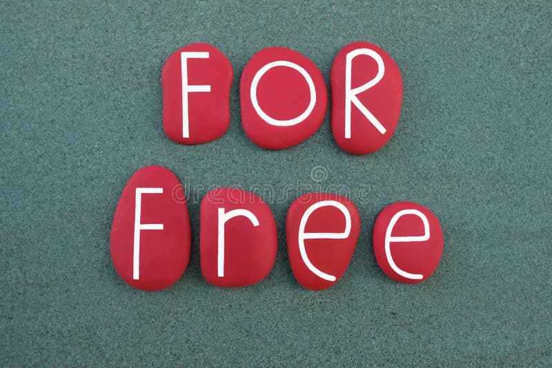 Set Me Free Text Composed with Multi Colored Sea Stones and Handcuffs ...