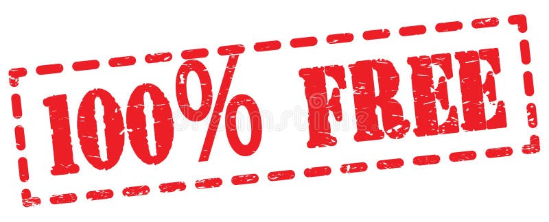 100 FREE Text Written on Red Stamp Sign Stock Illustration ...