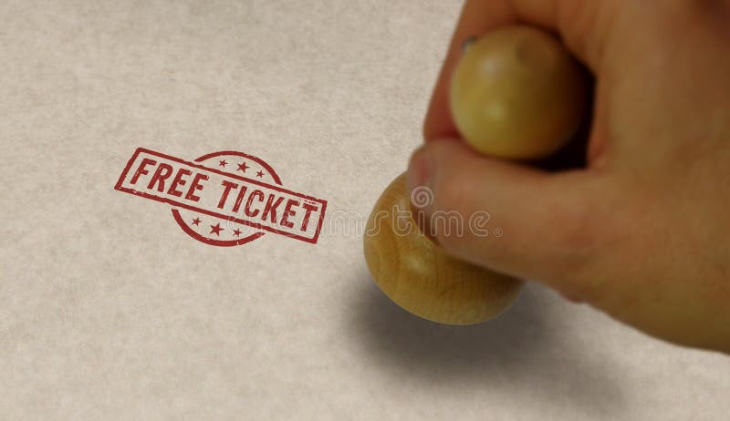 Free Ticket Stamp and Stamping Stock Image - Image of wooden, hand ...