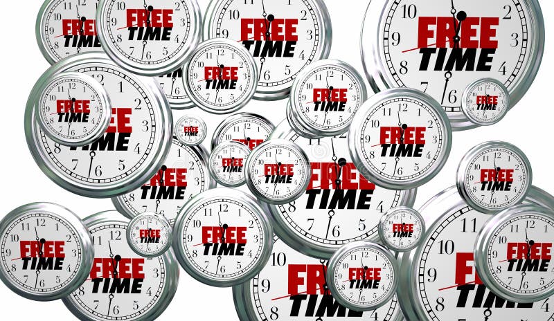 Free Time Spare Moments Clocks Flying Stock Illustration - Illustration ...