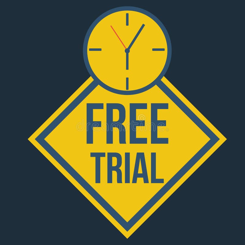 Free Trial Label. Vector Illustration Decorative Design Stock Vector ...