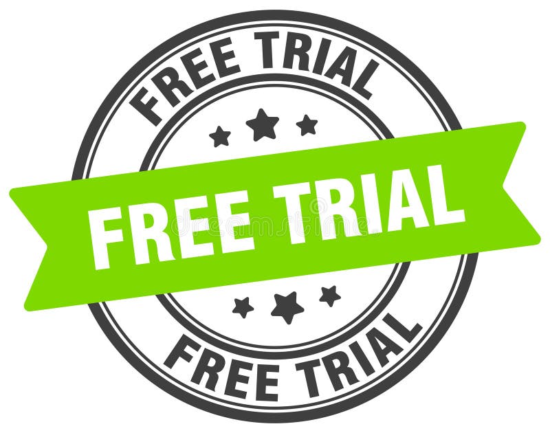 Free Trial Stamp. Free Trial Label on Transparent Background. Round ...