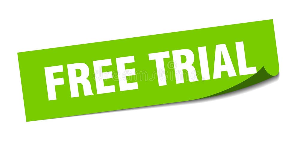Free trial sticker. stock vector. Illustration of sign - 153888947