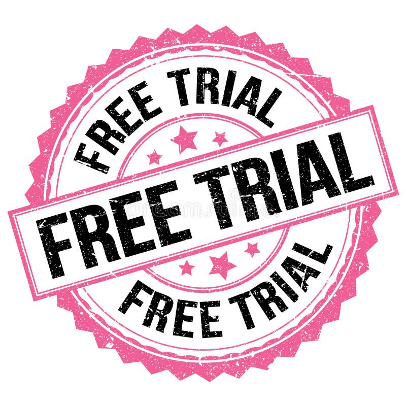 FREE TRIAL Text on Pink-black Round Stamp Sign Stock Illustration ...