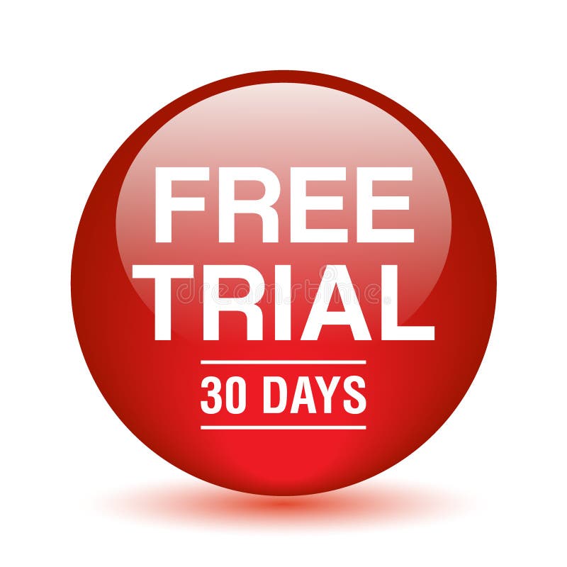 Free trial button stock vector. Illustration of note - 121127353