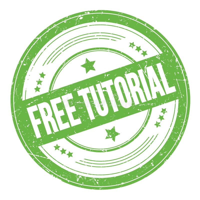 FREE TUTORIAL Text on Green Grungy Round Rubber Stamp Stock ...