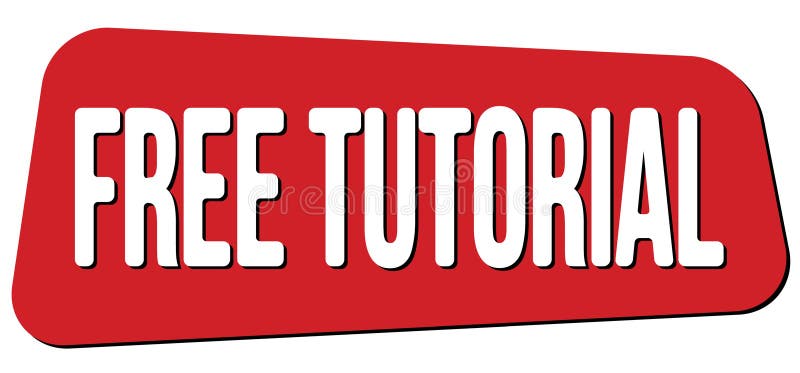 FREE TUTORIAL Text on Red Trapeze Stamp Sign Stock Illustration - Illustration of banner, seal ...