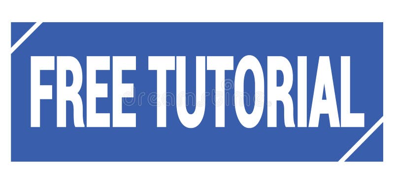 FREE TUTORIAL Text Written on Blue Stamp Sign Stock Illustration ...