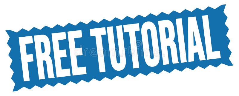 FREE TUTORIAL Text Written on Blue Stamp Sign Stock Illustration ...