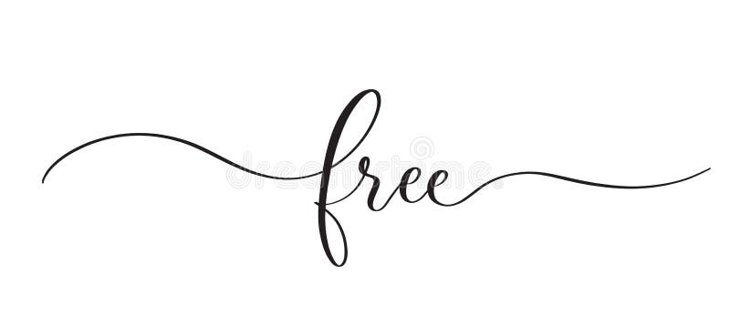 Free - Typography Lettering Quote, Brush Calligraphy Banner with Thin ...