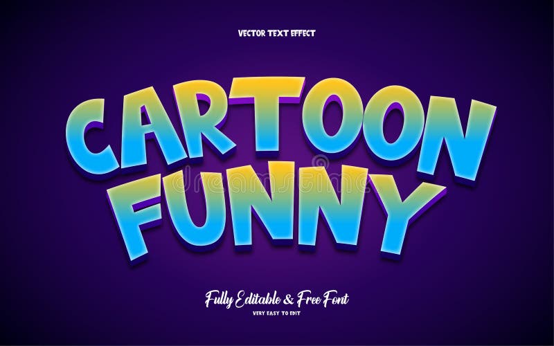 Free Vector Cartoon Funny Style Text Effect Stock Illustration ...