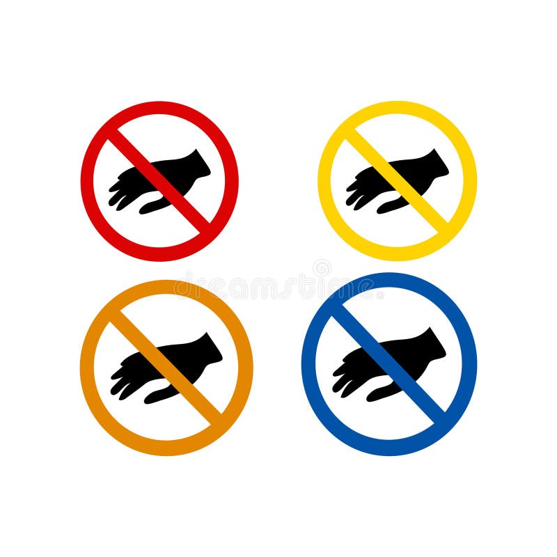Free Vector Do Not Touch Dont Vector Illustration Stock Vector ...