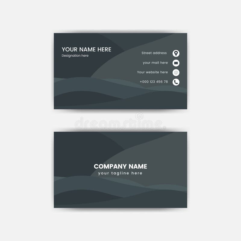 Free Vector Elegant Business Card, Blue and White Business Card Stock ...