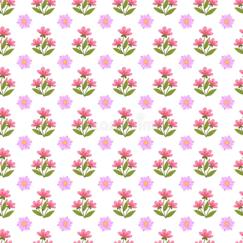 Free Vector Hand Drawn Small Flowers Pattern Stock Illustration ...