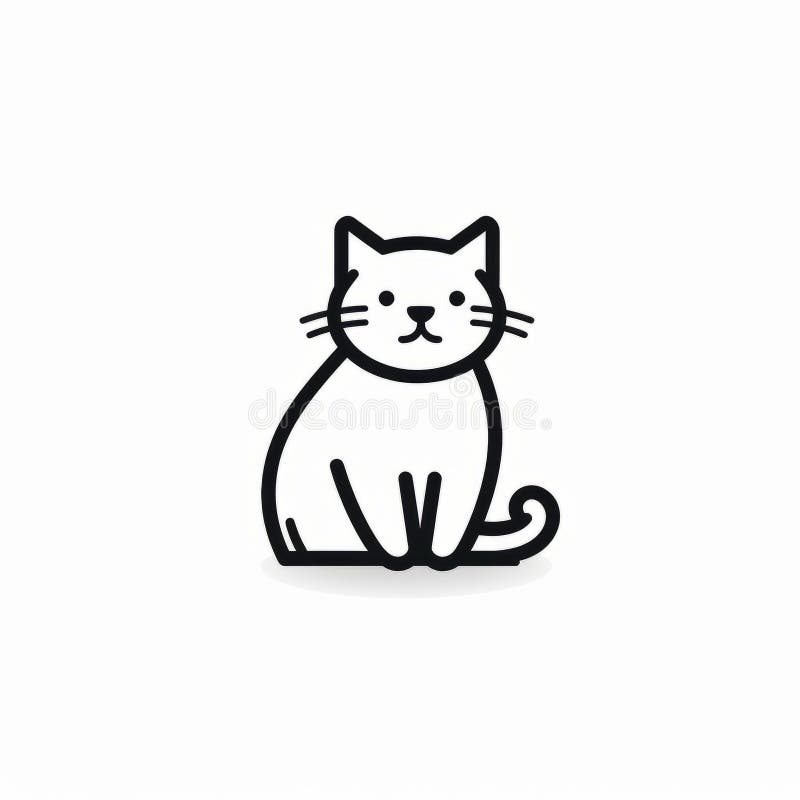 Free Vector Line Icon of Cat: Flat Icon for Web and Apps Stock ...