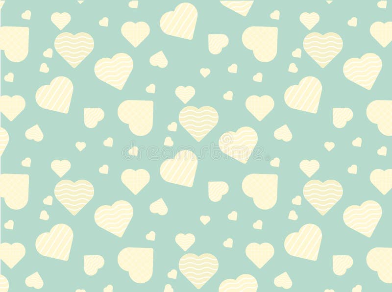 Free Vector Romantic Pattern with Different Types of Hearts Stock ...