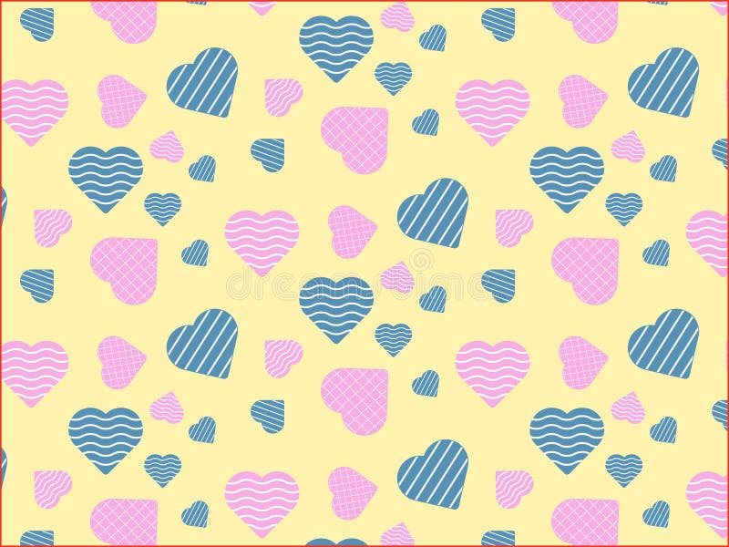 Free Vector Romantic Pattern with Different Types of Hearts Stock ...