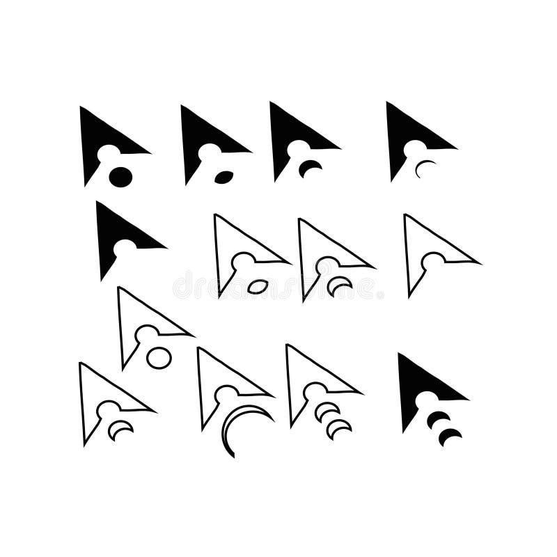 Free Vector Set and Collection of Flat Mouse Cursor Pointer Element ...