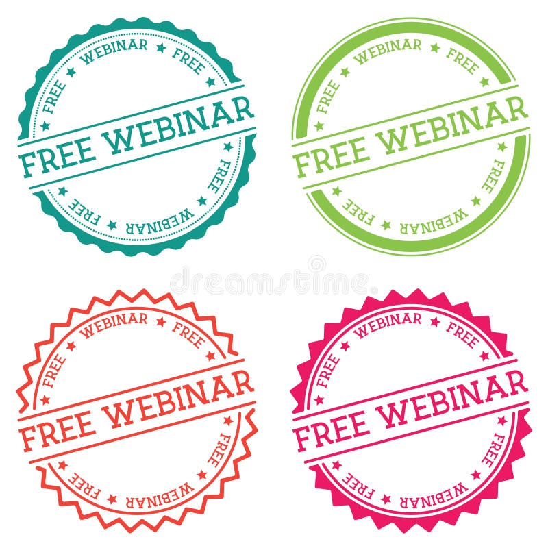 Free Webinar Rectangular Stamp. Stock Vector - Illustration of ...