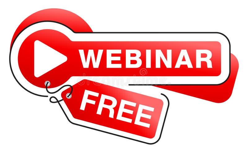 Free Webinar Red Catchy Button Stock Vector - Illustration of live ...