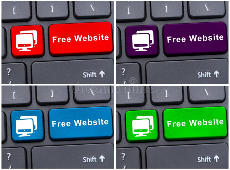 Free Website Button on Laptop Keyboard Stock Photo - Image of connect ...