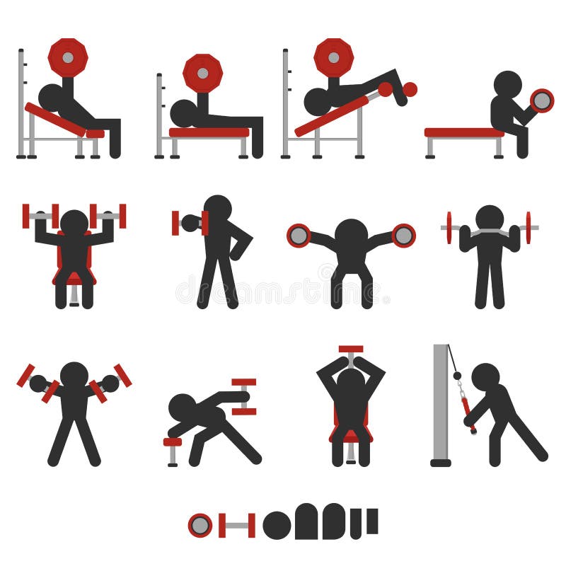 Free weight training icon stock vector. Illustration of muscle - 55995193