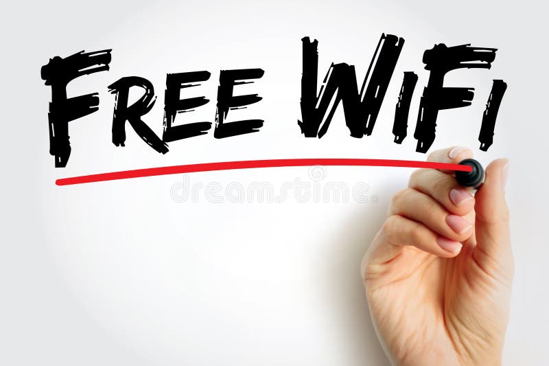 FREE WI-FI Text Concept for Presentations and Reports Stock Photo ...