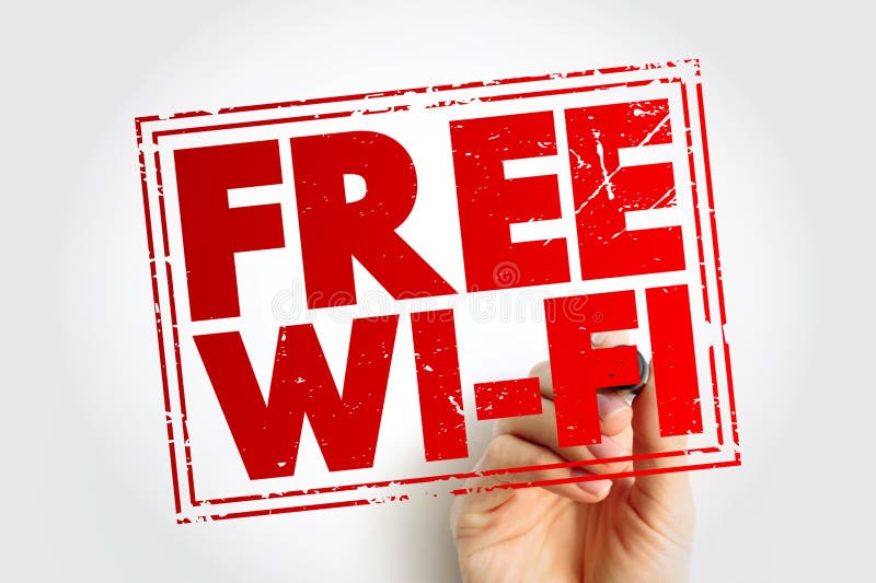 FREE WI-FI Text Concept Stamp for Presentations and Reports Stock Image ...