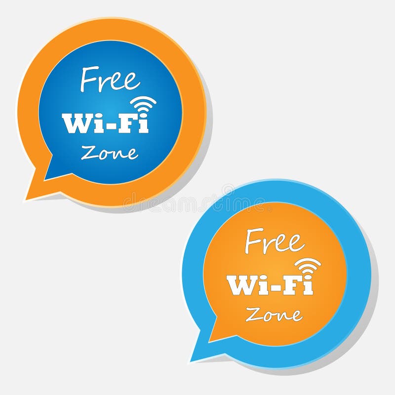 Free Wi-fi Zone. Wi-fi Speech Bubble. Free Wi-fi Symbol Stock ...