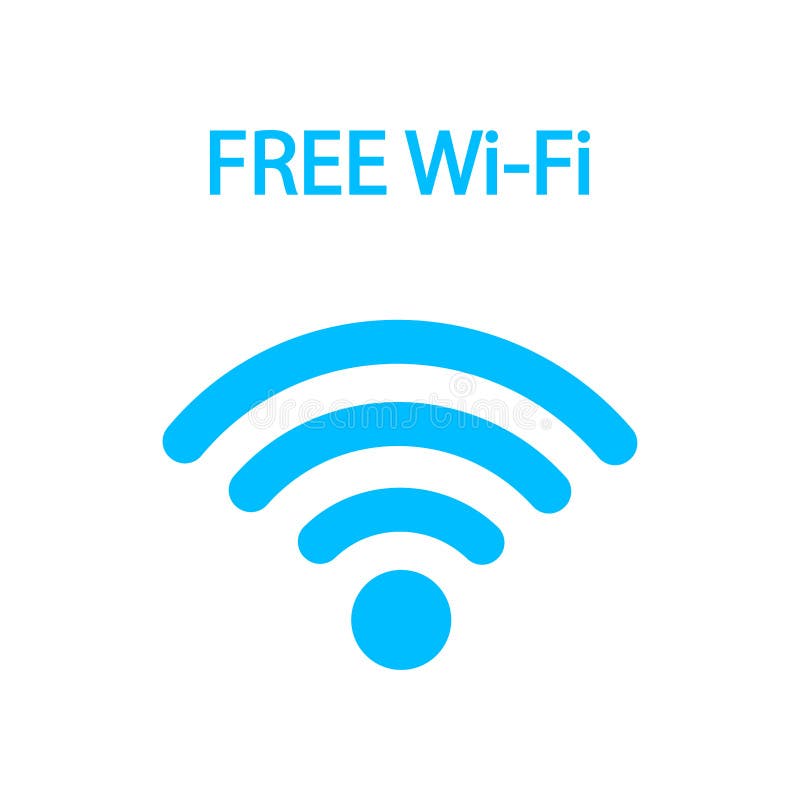 Free WiFi Icon Isolated on Black Background. Wireless Internet ...