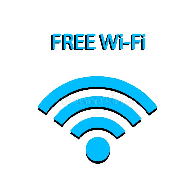 Free WiFi Icon Isolated on White Background. Wireless Internet ...