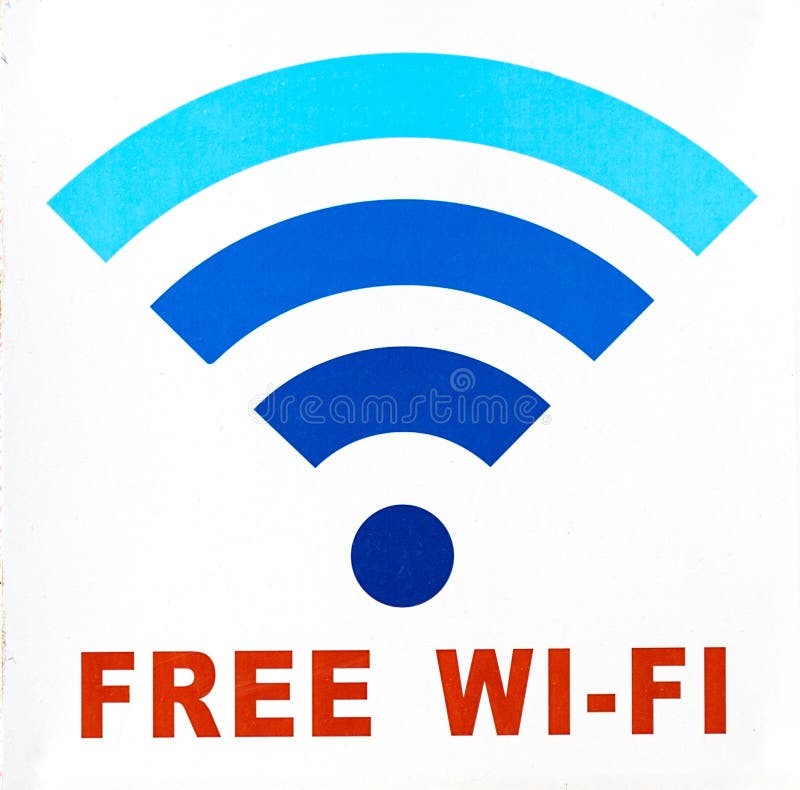 Free Wifi Sign Isolated on White Stock Image - Image of website ...