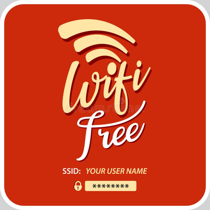 Free Wifi Symbol Retro Style, Vector Image. Free Wifi Sign Board Stock ...