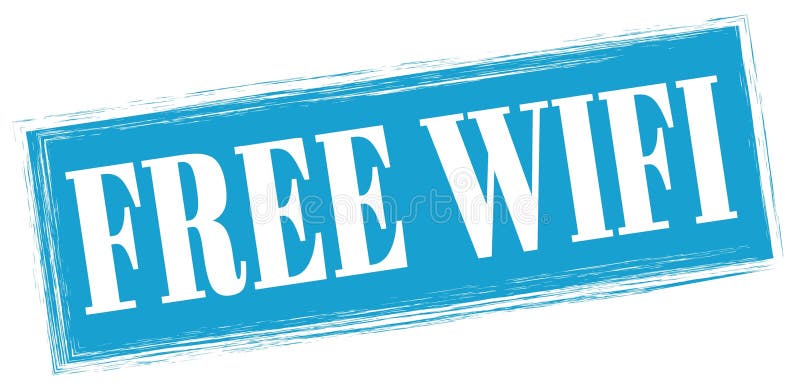FREE WIFI Text Written on Blue Stamp Sign Stock Illustration ...