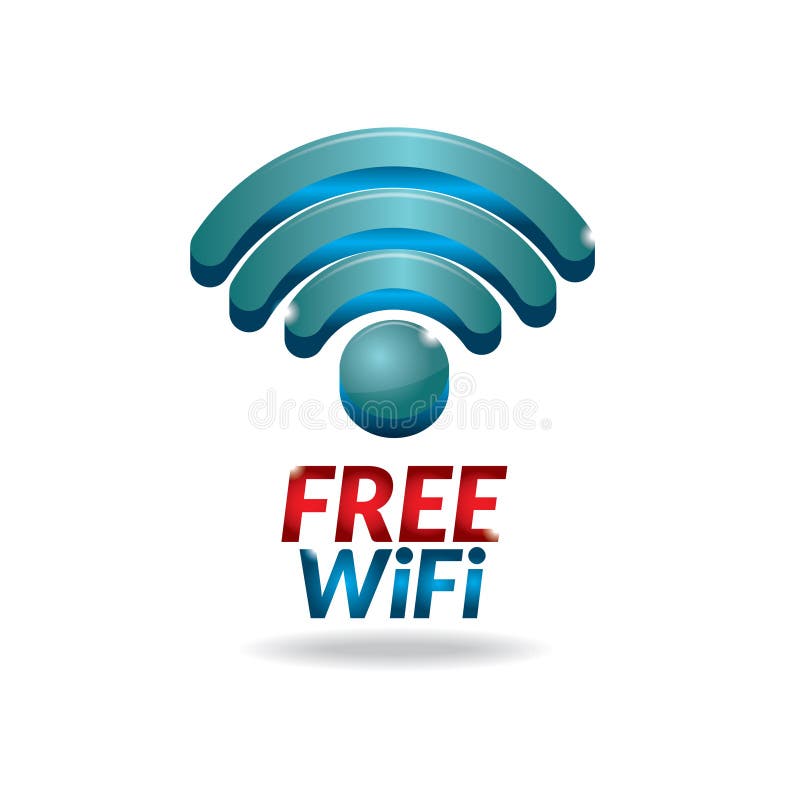Free Wifi. Vector Illustration Decorative Design Stock Vector ...